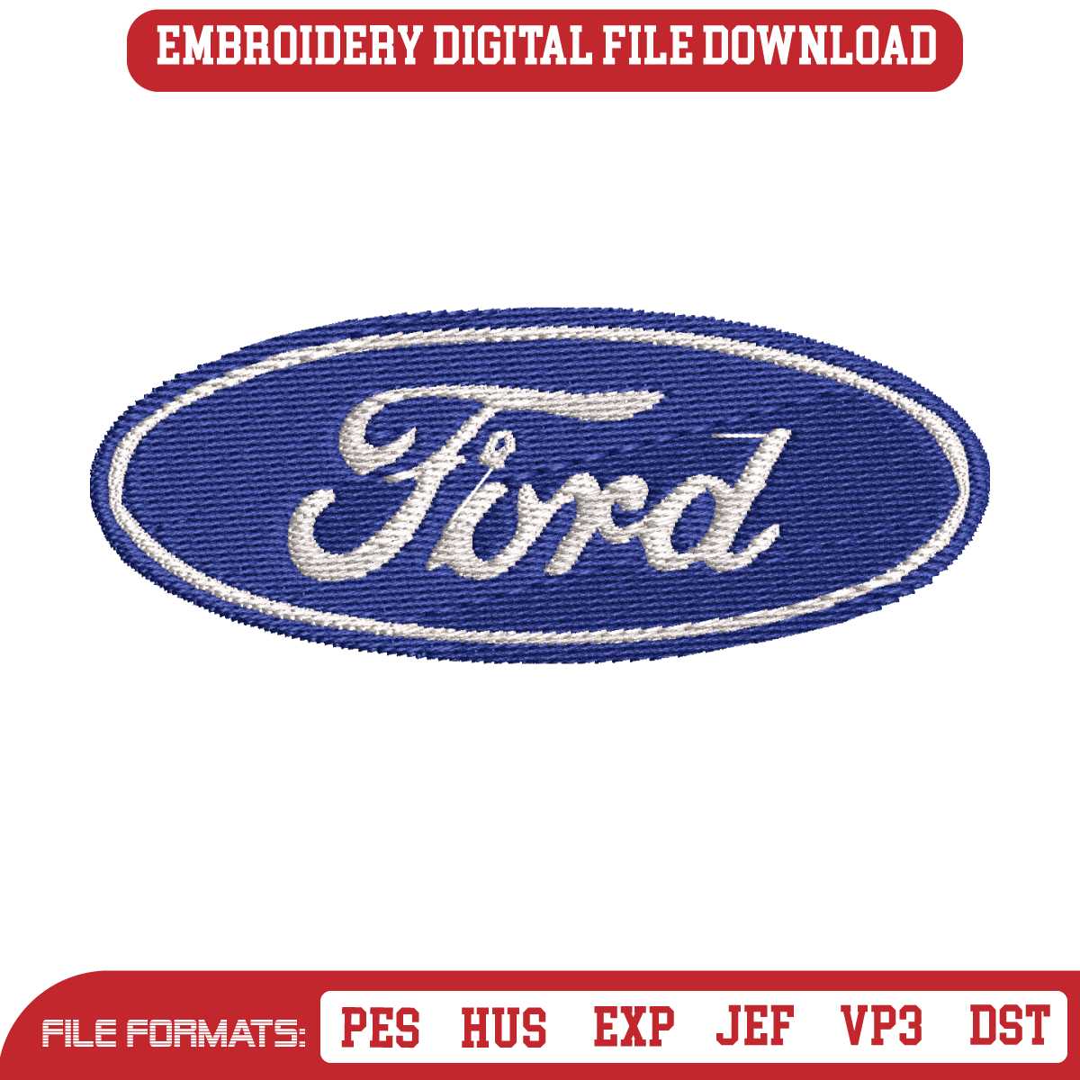 Ford Logo Embroidery File Download Logo Car Embroidery Desig | Inspire ...