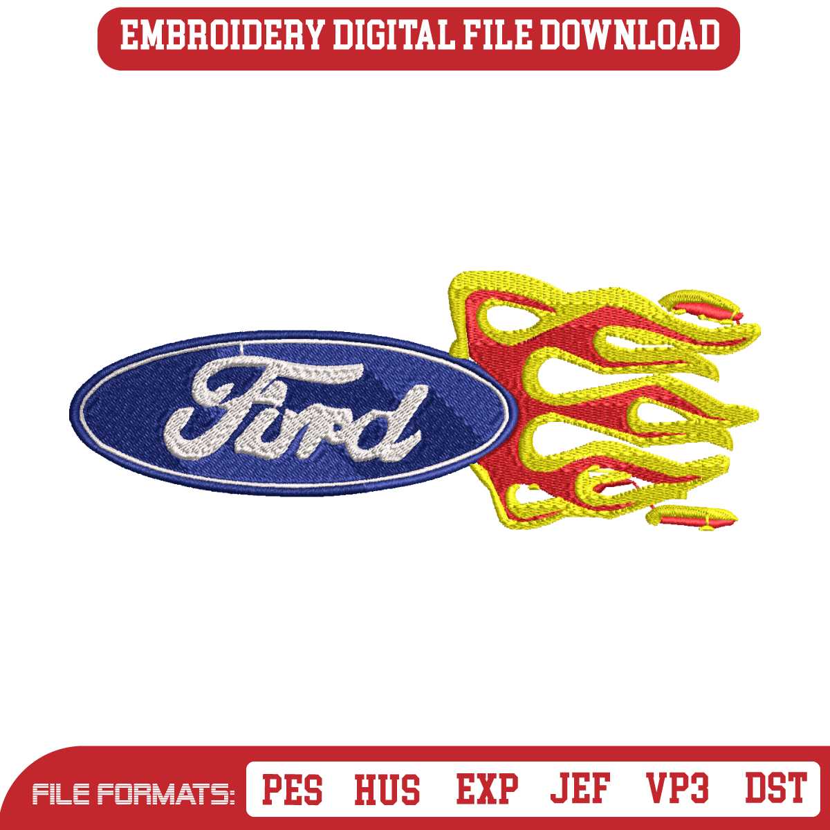 Logo Ford Fire Embroidery Instant Download Logo Car Machine | Inspire ...