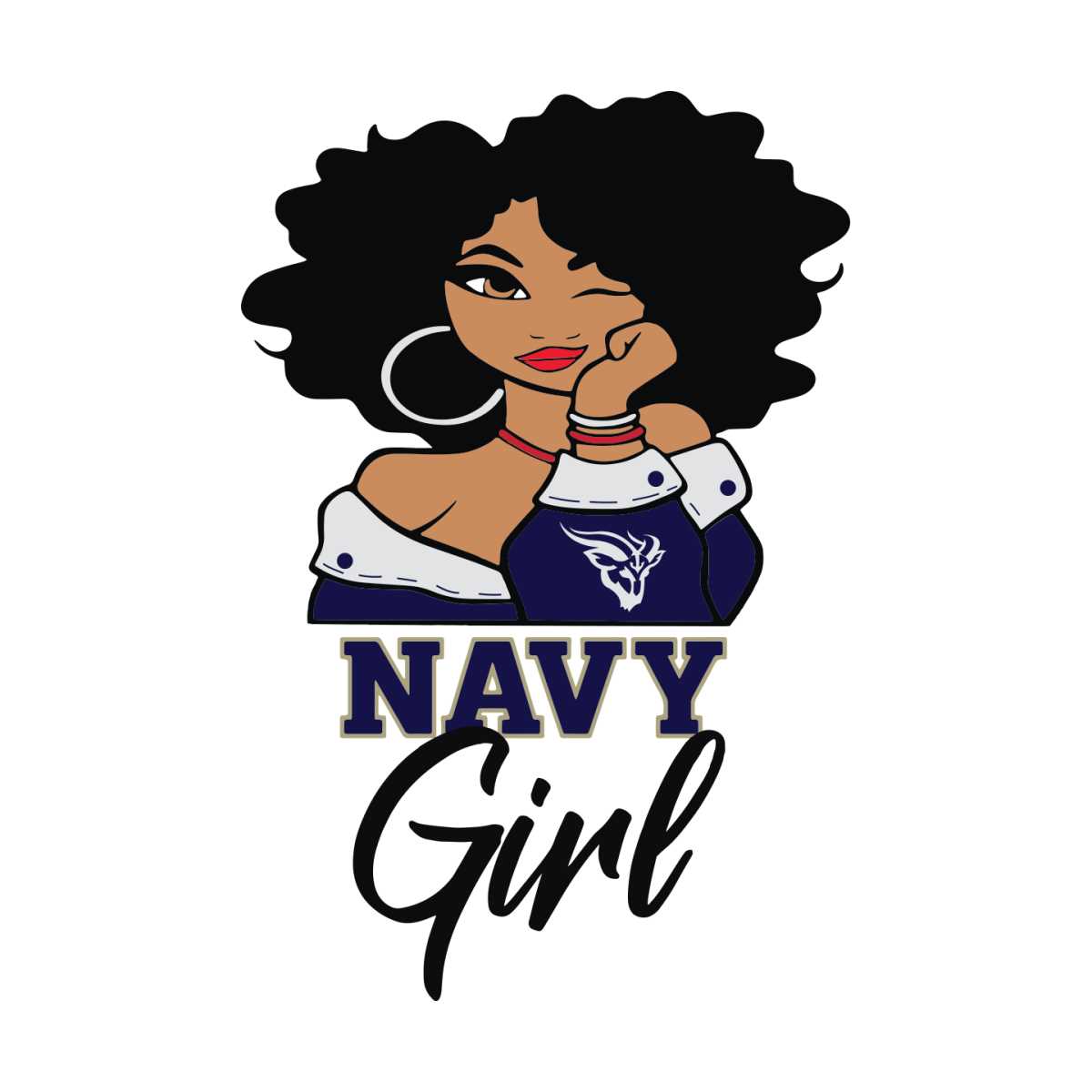 Navy Girl Svg, Sport Svg, Black Girl Svg, Navy Midshipmen Sv - Inspire ...