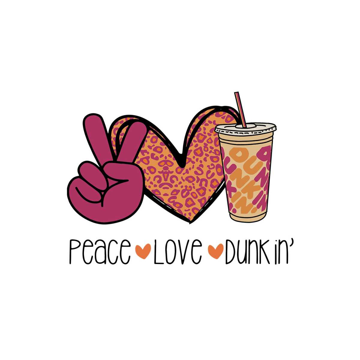 Peace Love Dunkin Svg, Trending Svg, Dunkin Svg, Love Dunkin | Inspire ...