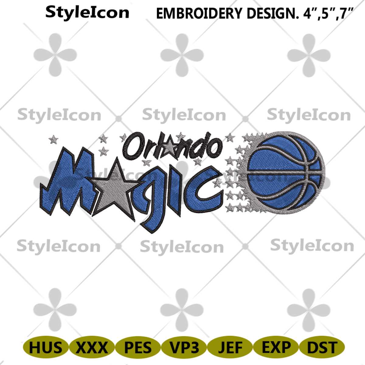 NBA Orlando Symbol Machine Embroidery File Downloads, Orland | Inspire ...