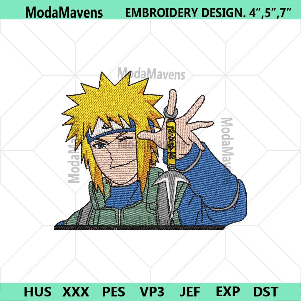 Namikaze Minato Embroidery Design Anime Naruto Embroidery Do | Inspire ...