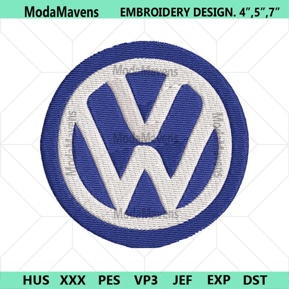 Volkswagen Logo Car Embroidery File VW Logo Embroidery Insta | Inspire ...