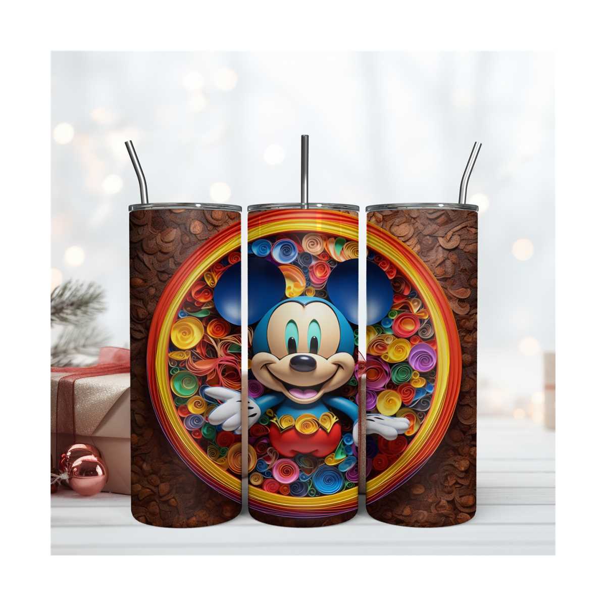 Mickey Mouse Circle Retro Tumbler 20oz Digital File Png Mick | Inspire ...
