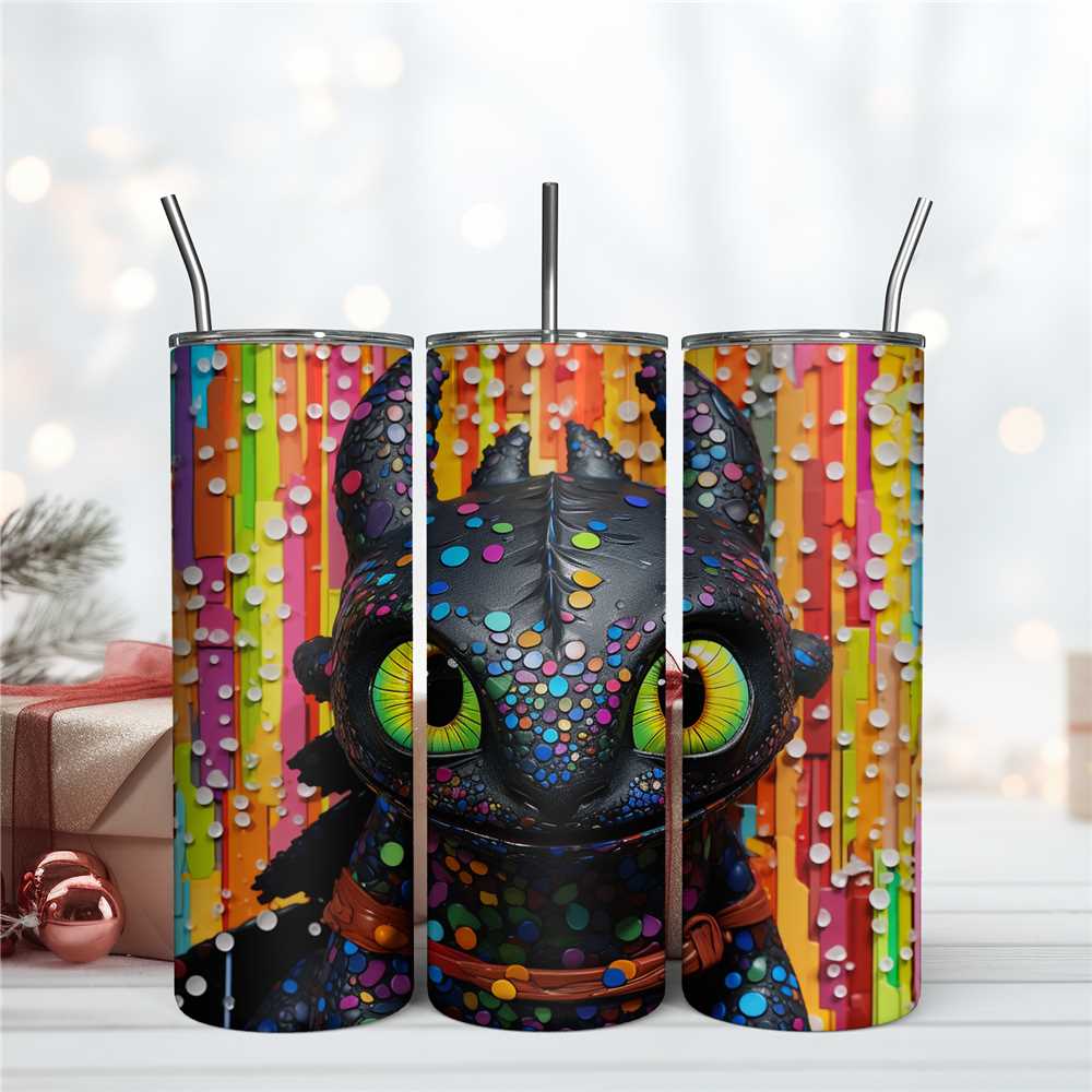 Dragon Toothless Tumbler Wrap Design, Dragon Wrap 20oz, 20oz - Inspire ...