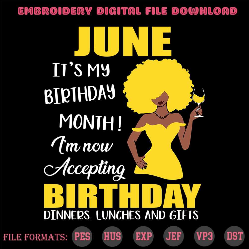 June Is My Birthday Month Svg, Birthday Svg, June Birthday S | Inspire ...