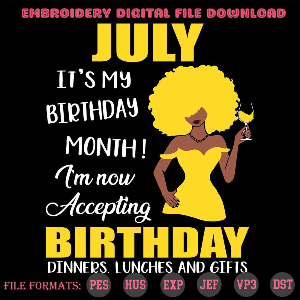 July Is My Birthday Month Svg, Birthday Svg, July Birthday S - Inspire ...