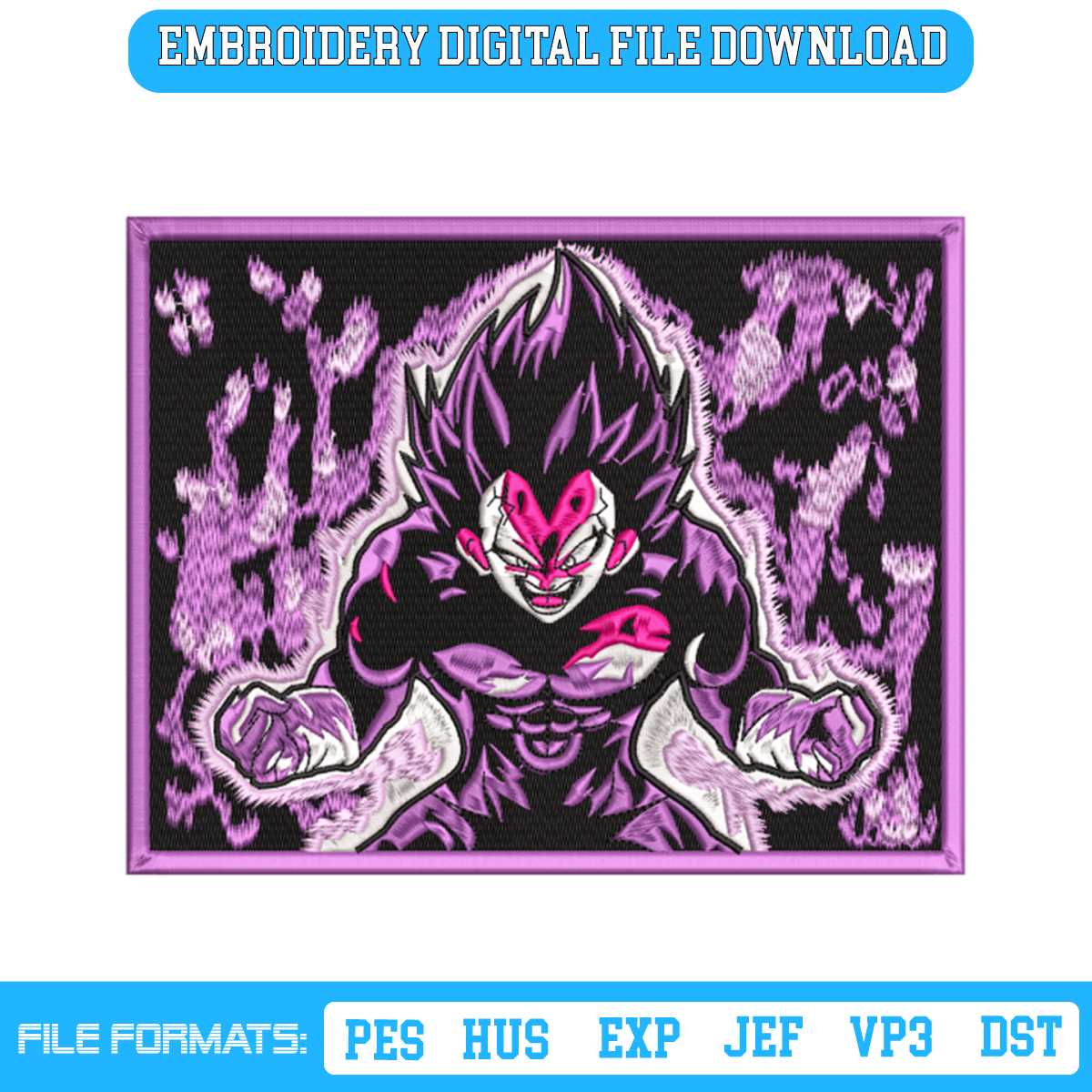 Vegeta Ultra Ego Form Embroidery Design Instant Download Fil | Inspire ...
