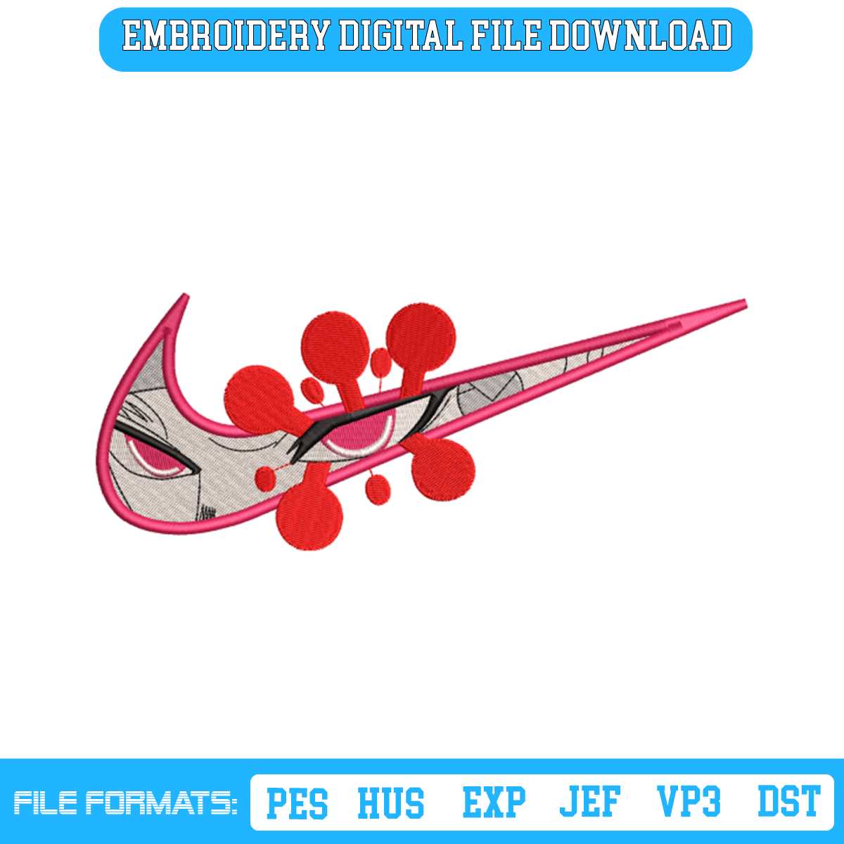 Tengen Uzui Eyes x Nike Logo Embroidery Design Anime Demon S | Inspire ...