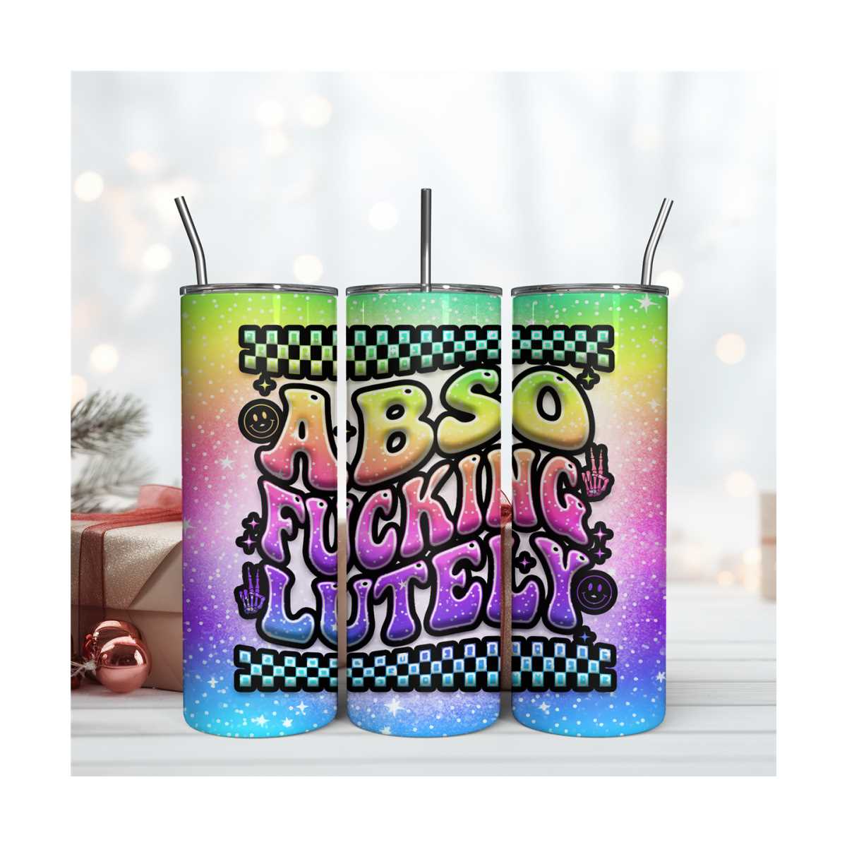 Abso Fucking Lutely Tumbler 20oz Digital Download File Png - Inspire Uplift