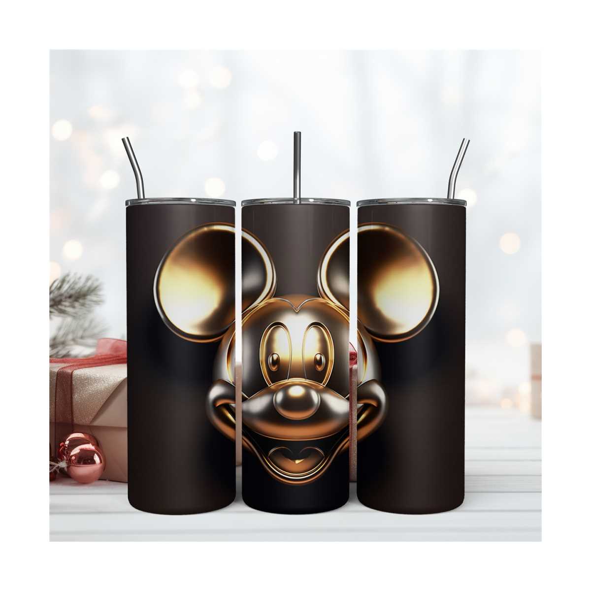 Mickey Gold Skinny 20oz Wrap Digital Download File Png | Inspire Uplift