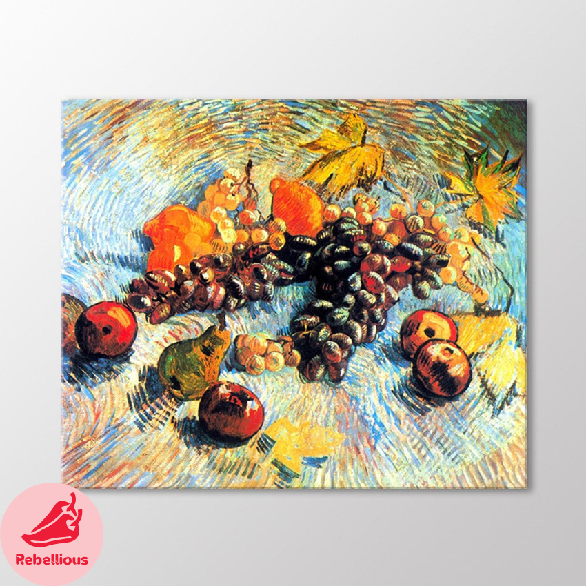 Still Life With Fruits 1887 by Vincent Van Gogh Canvas Wall | Inspire ...