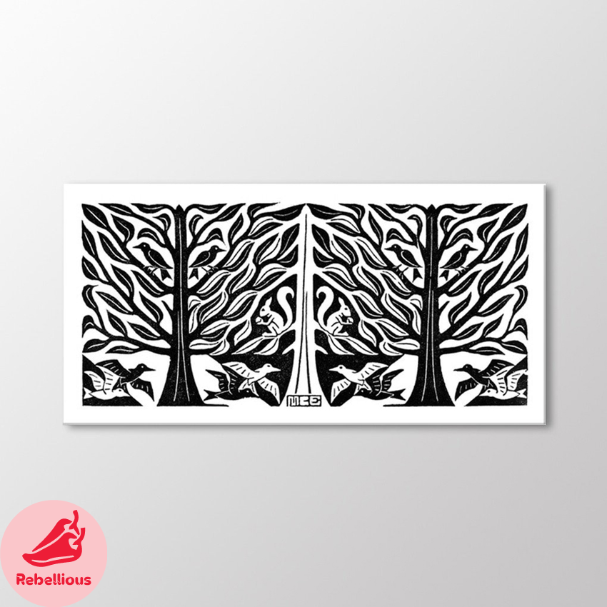 Trees And Animals by Maurits Cornelis Escher Canvas Wall Art | Inspire ...