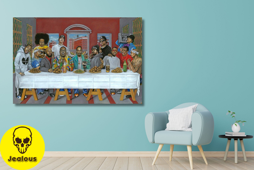 Last Supper Best Rappers of the History Canvas Wall Art, Hip | Inspire ...