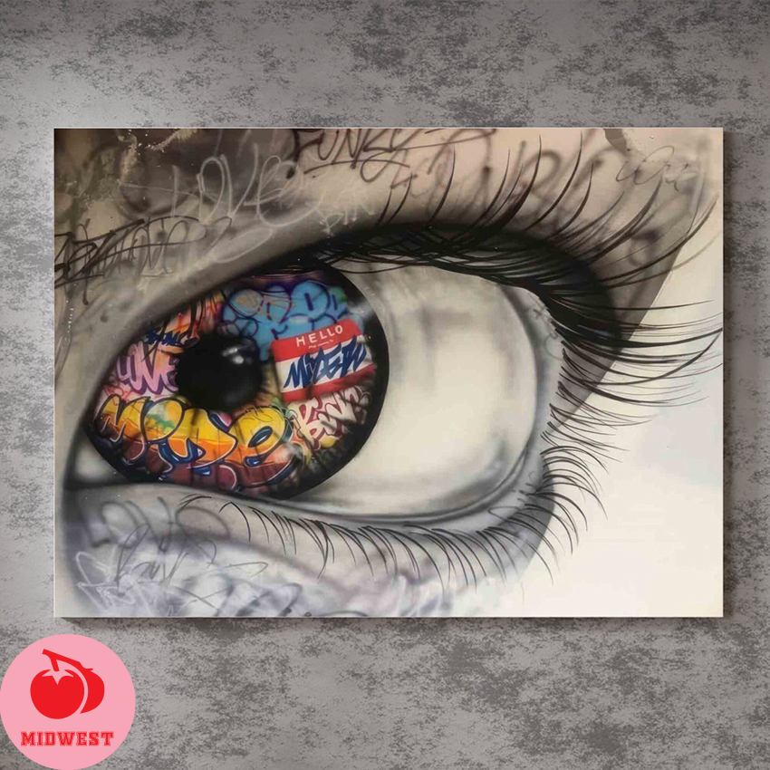 Eye Graffiti Wall Art,Abstract Eye Wall Decor,Urban Art Prin - Inspire ...
