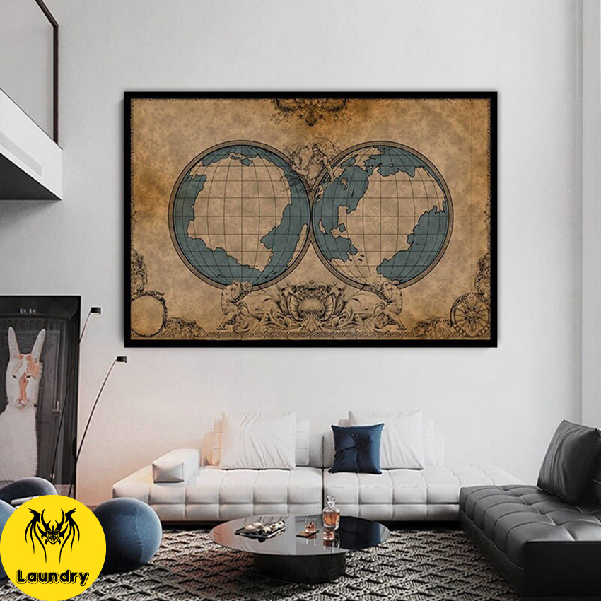 old world map canvas print , first world map canvas painting | Inspire ...