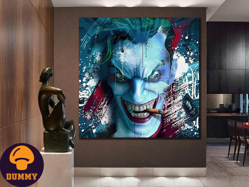 Chaos in Color The Jesters Grin,Wall Art, Colorful Decor, Fa - Inspire ...