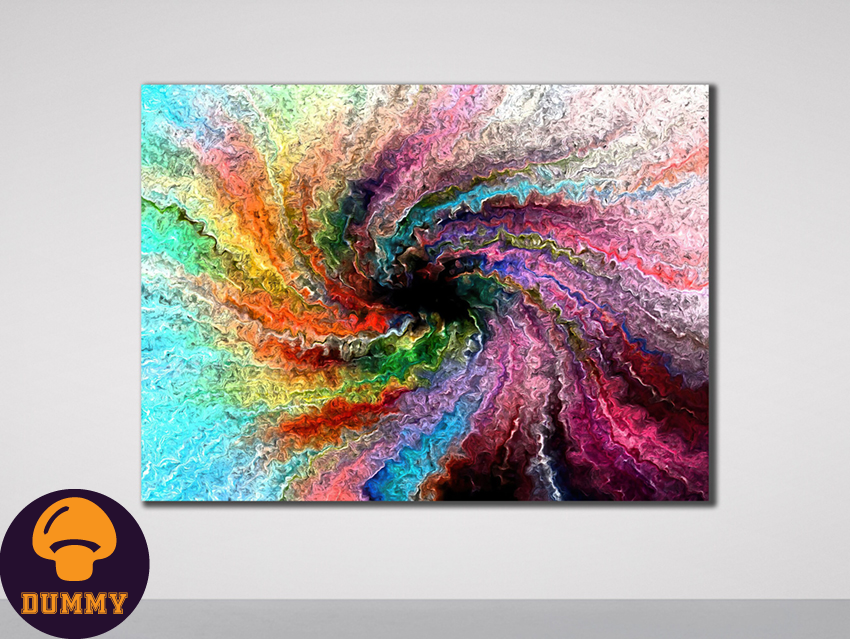 Colorful Oil Painting Print Art, Contemporary Canvas Decor, | Inspire ...