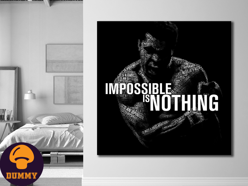 Motivational Mosaic Impossible Is Nothing,Study Room Decor, | Inspire ...