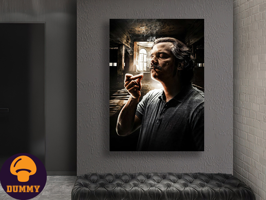Pablo Escobar Print on Canvas, Escobar Wall Art, Smoking Esc | Inspire ...