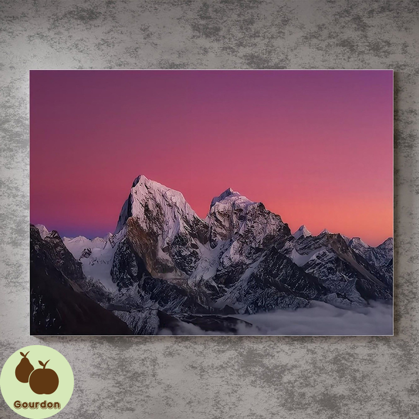 Himalaya Sunset Mountain Art Canvas Wall Decor,Scenic Landsc - Inspire ...