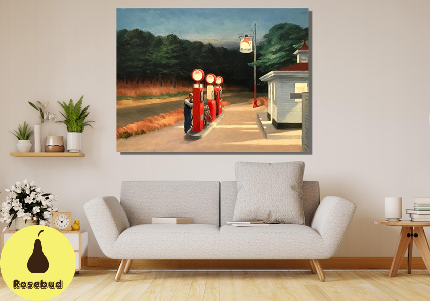 Edward Hopper Exhibition Poster, Gas 1940 Canvas,Edward Hopp | Inspire ...