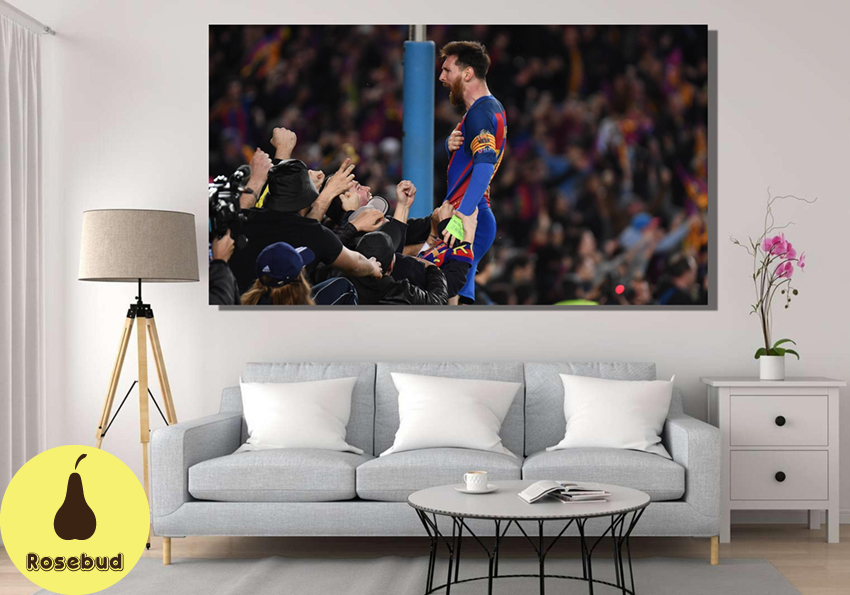 Lionel Messi Canvas Wall Art, Lionel Messi Poster, Football | Inspire ...