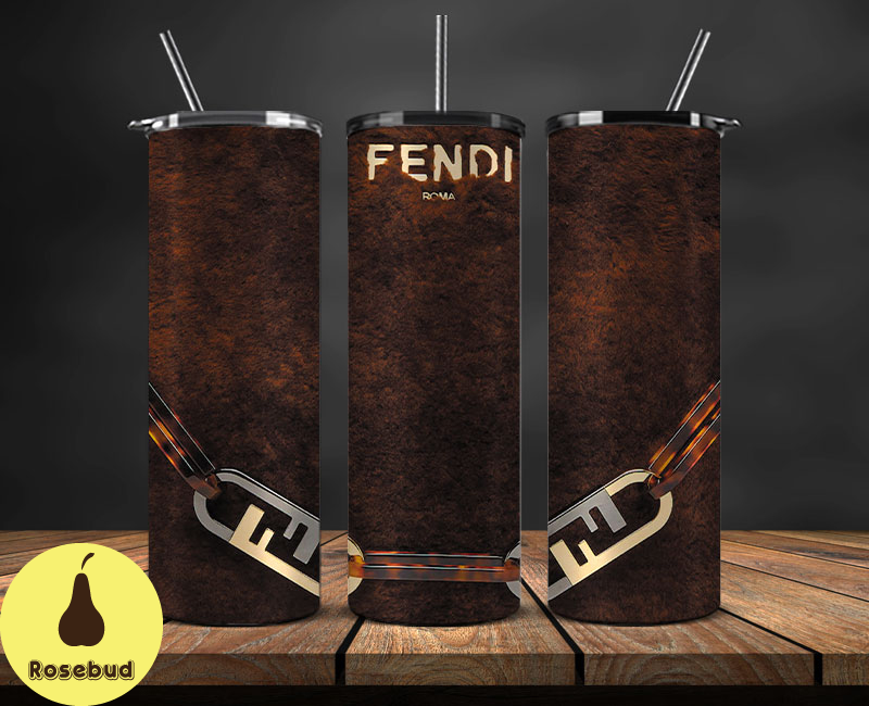 Fendi Tumbler, Fendi Logo , 20oz Skinny Tumbler Luxury 35 - Inspire Uplift