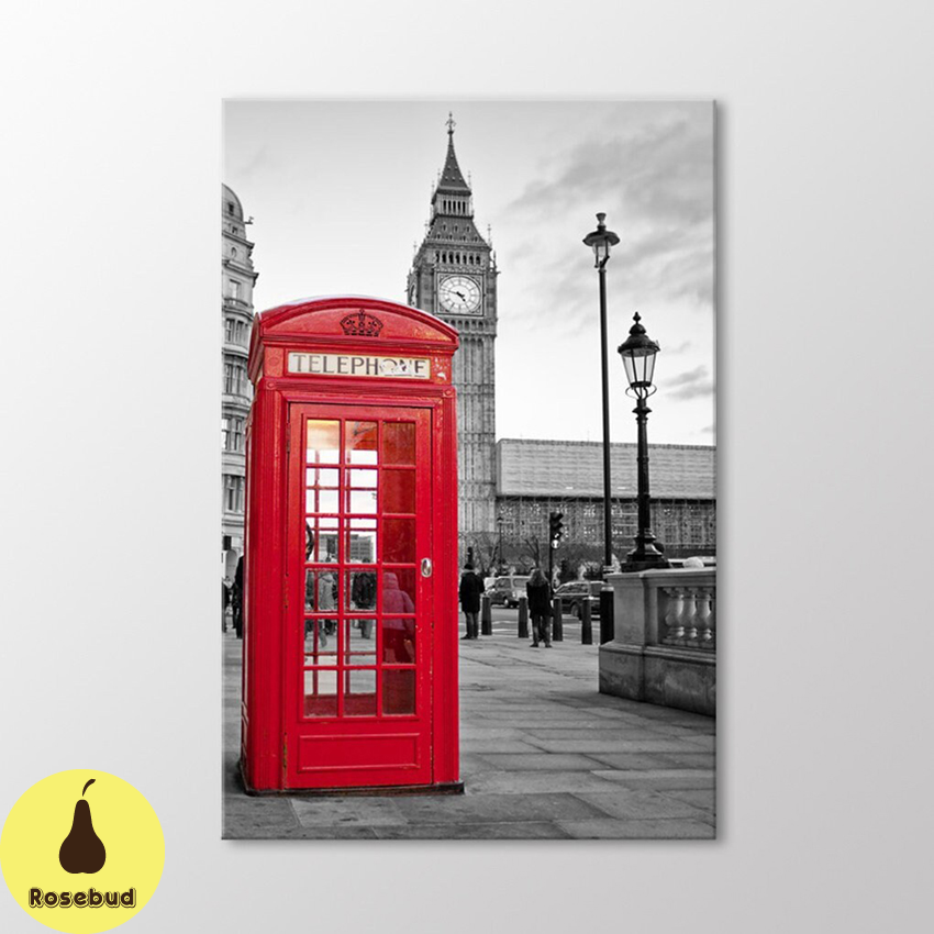 Big Ben Clock Tower Canvas Wall Art, London Big Ben Print, L | Inspire ...