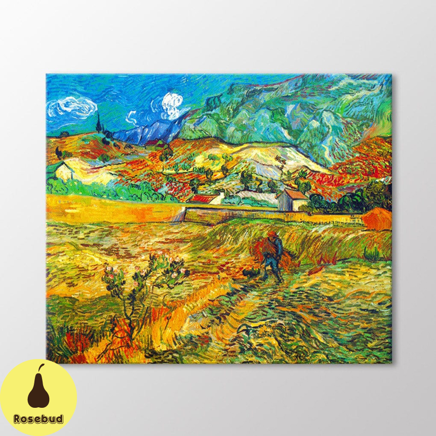 Enclosed Wheat Field 1889 by Vincent Van Gogh Canvas Wall A | Inspire ...