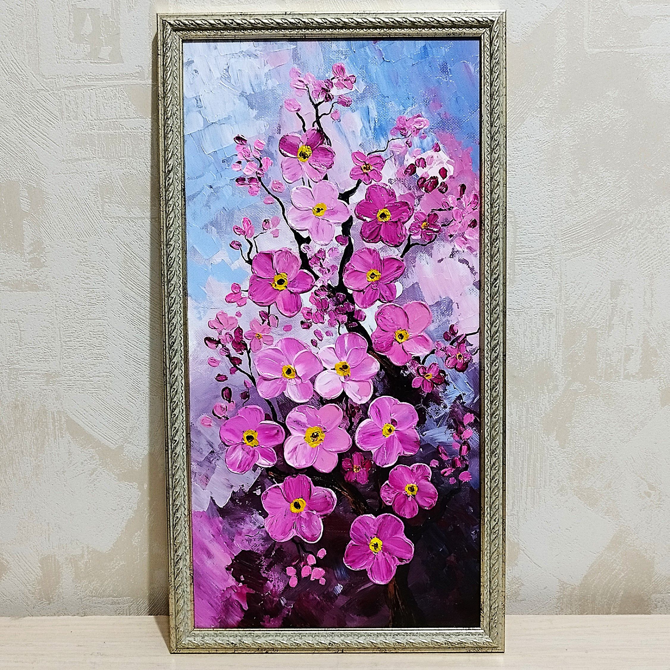 Original Cherry Blossom Textured Acrylic Painting Sakura Art | Inspire ...