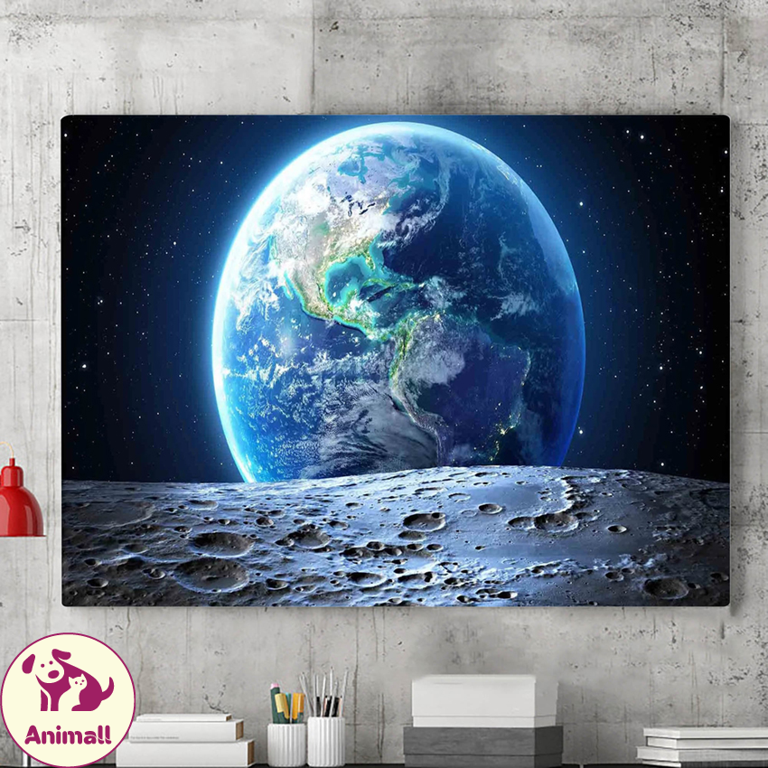 Earth Canvas Wall Art Painting, Starry Sky Canvas Painting, | Inspire ...