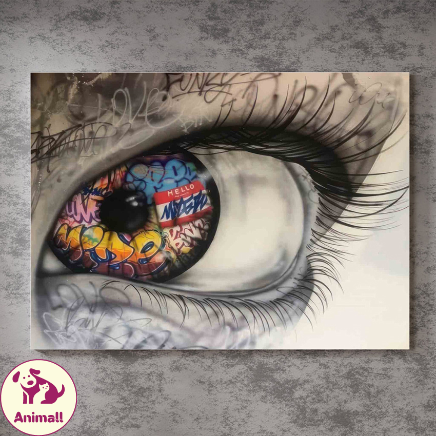 Eye Graffiti Wall Art,Abstract Eye Wall Decor,Urban Art Prin | Inspire ...