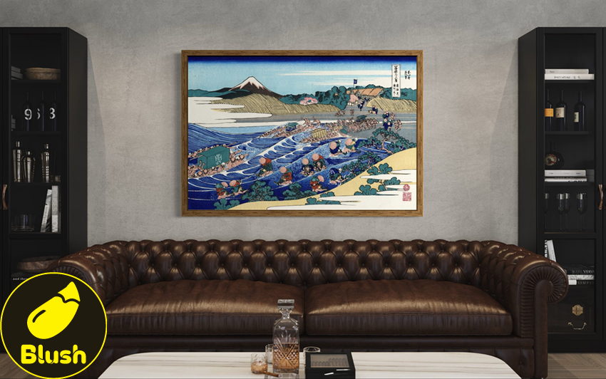 Hokusai Fuji From the Minobu River Canvas, Canvas Wall Art C | Inspire ...