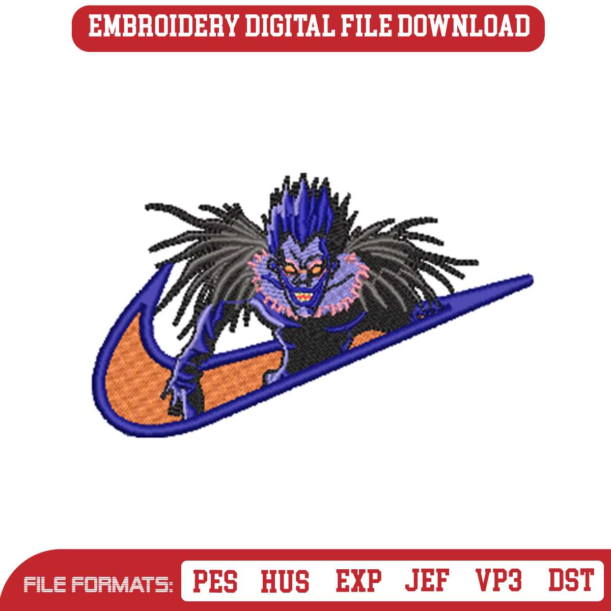 Nike Logo x Ryuk Embroidery Design Death Note Embroidery Fil | Inspire ...
