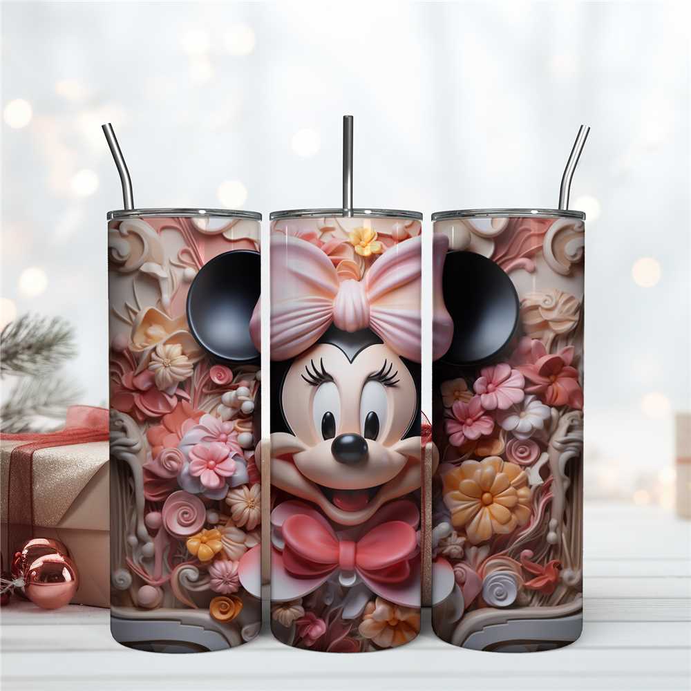 3D Inflated Minnie Mouse Tumbler Wrap, Minnie Disney Design, | Inspire ...