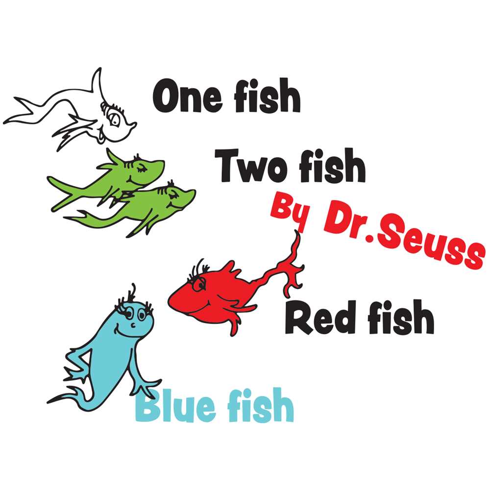 One Fish Two Fish By Dr Seuss Svg, Dr Seuss Svg, One Fish Tw | Inspire ...