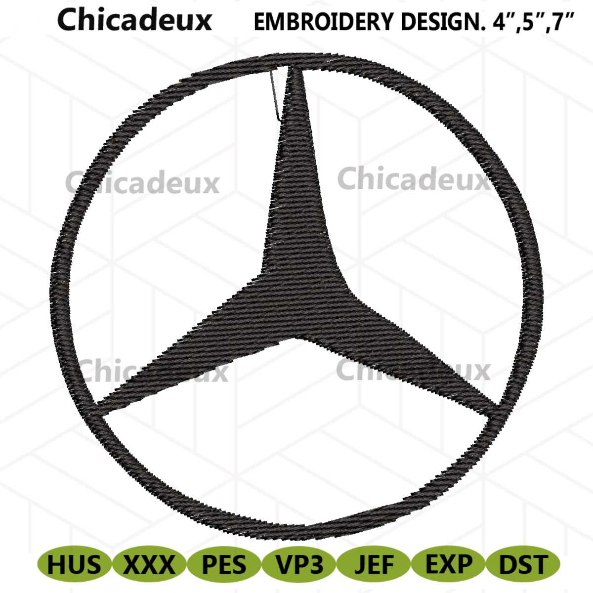Mercedes Logo Embroidery Download File Luxury Brand Car Embr | Inspire ...