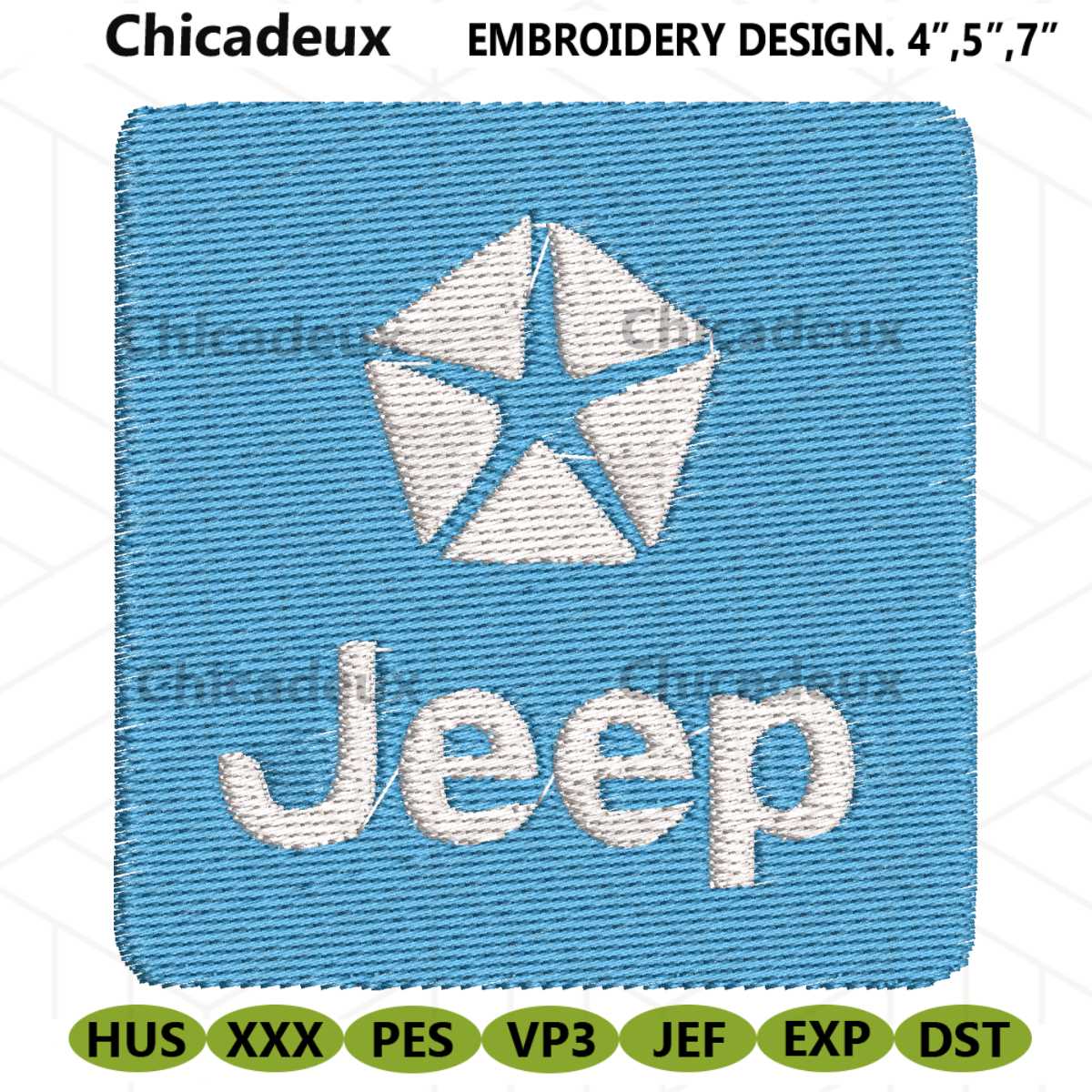 Jeep Logo Embroidery Design Sport Car Brand Embroidery | Inspire Uplift
