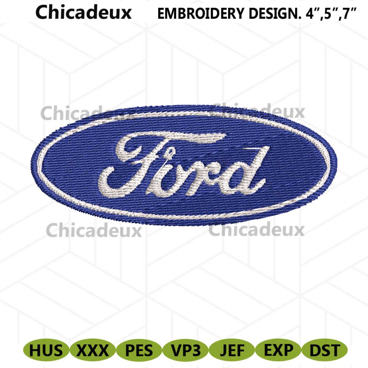 Ford Logo Embroidery File Download Logo Car Embroidery Desig - Inspire ...