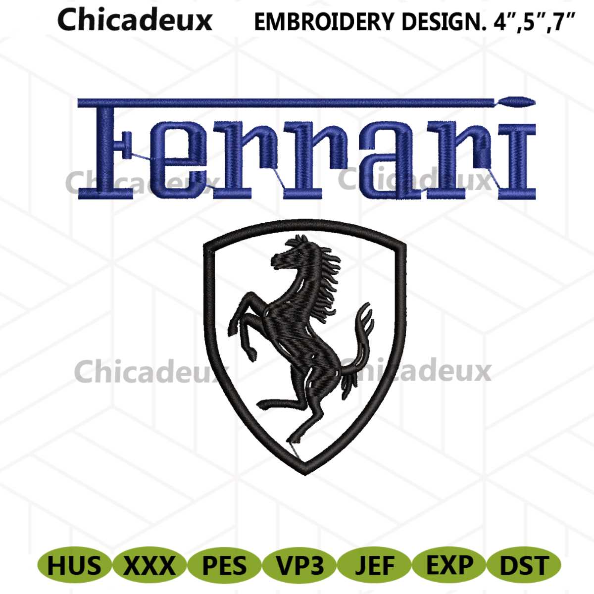 Ferrari Logo Embroidery Download Design Logo Car Embroidery | Inspire ...