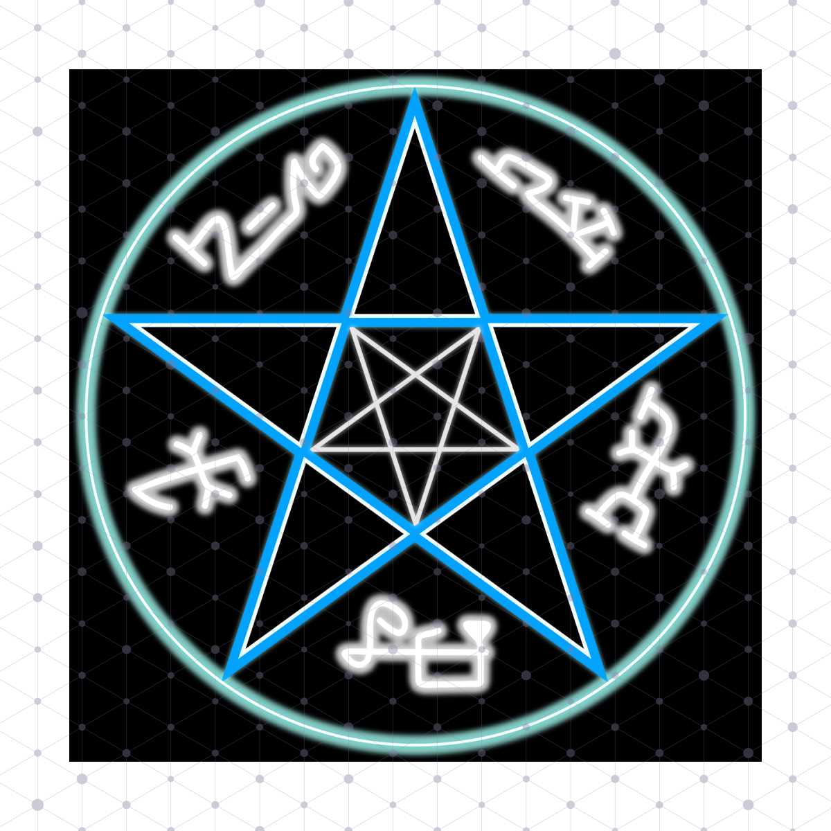 Supernatural devils trap symbol blue svg,svg,bumper sticker | Inspire ...