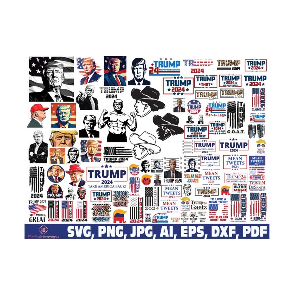 Trump 2024 Svg, Trump Svg Bundle, Trump Flag 2024 Svg | Inspire Uplift
