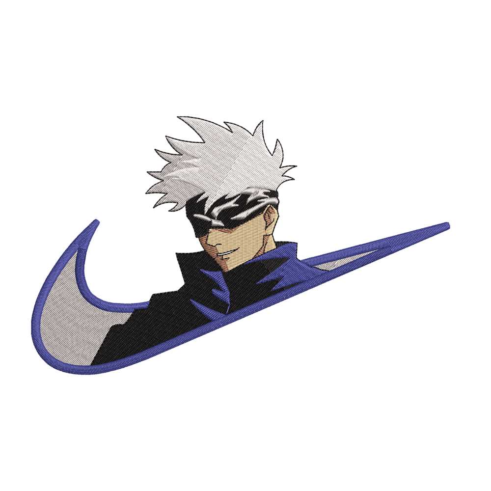 Nike x Satoru Gojo Embroidery Design Download File Instant D - Inspire ...