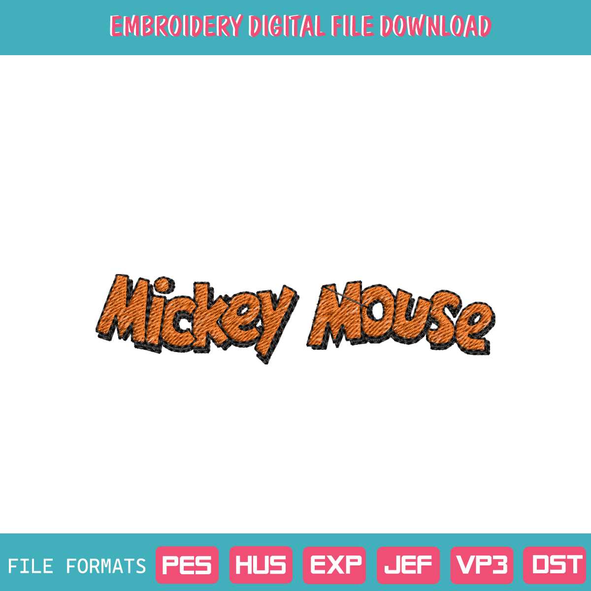 Mickey Mouse Name Embroidery Design Download - Inspire Uplift