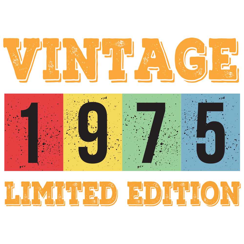 Vintage 1975 Limited Edition Svg, Birthday Svg, 1975 Limited | Inspire ...