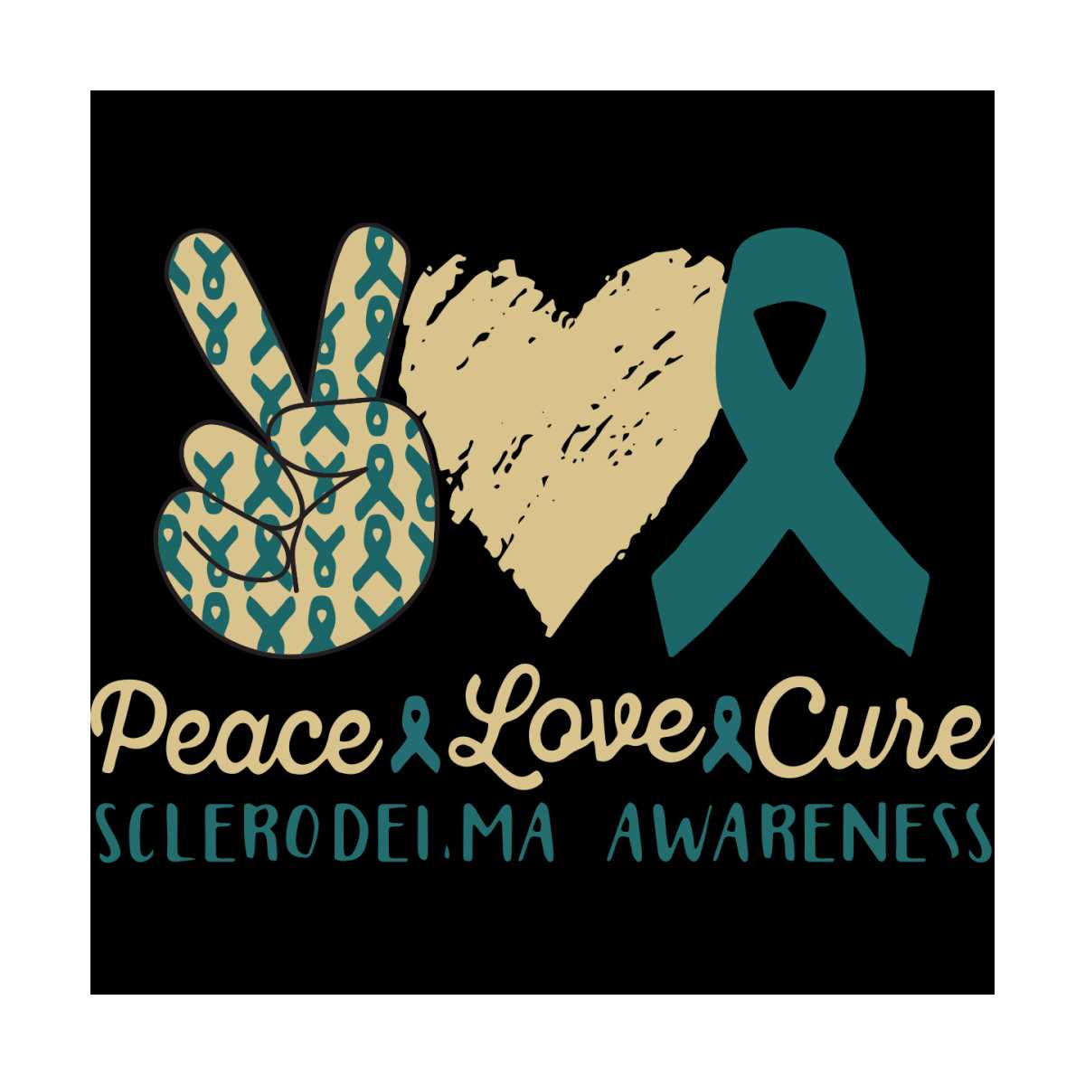 Peace Love Cure Svg, Scleroderma Awareness Svg, Peace svg, L | Inspire ...