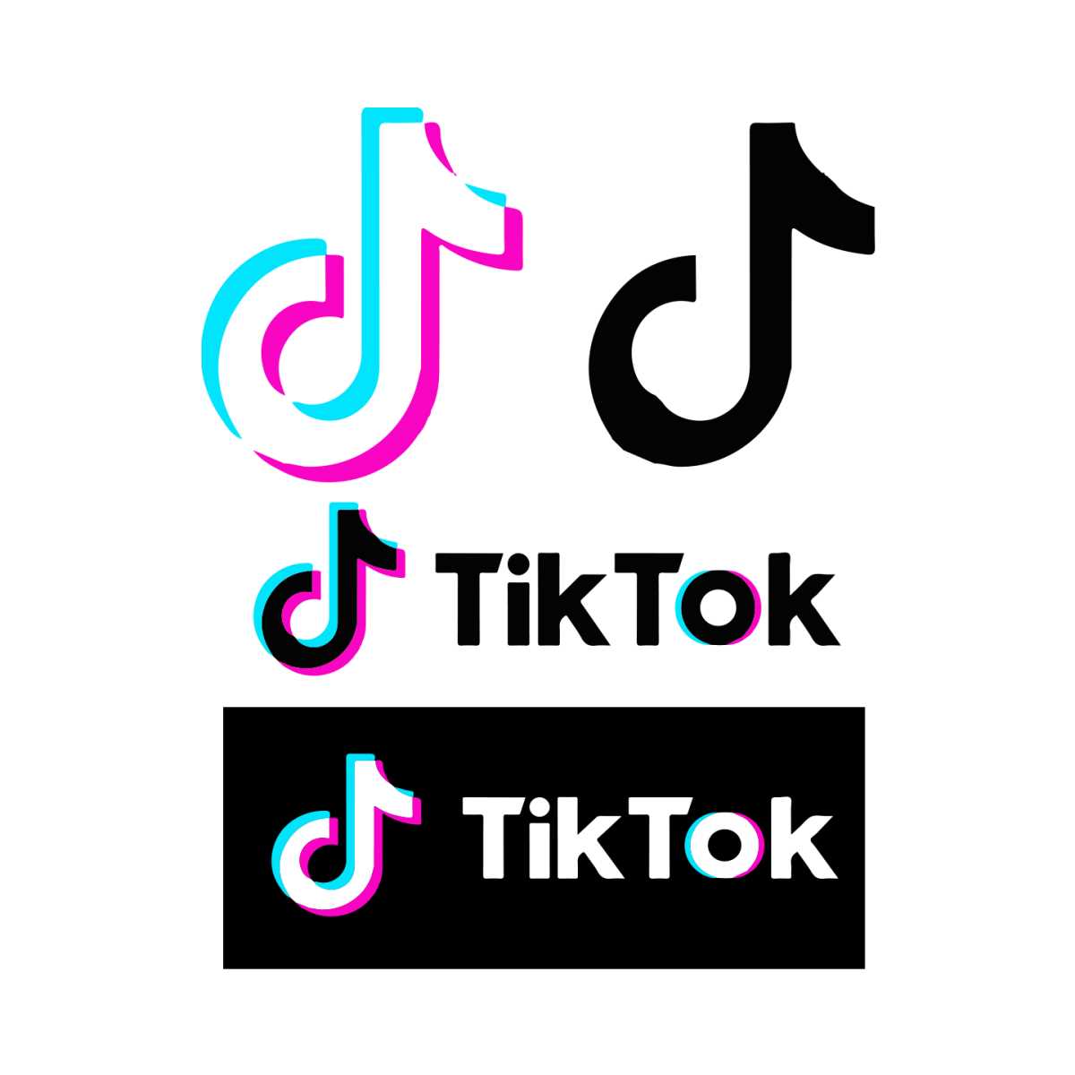 4 Designs About Tiktok Logo Pack Tik Tok Icons Trending Youn | Inspire ...