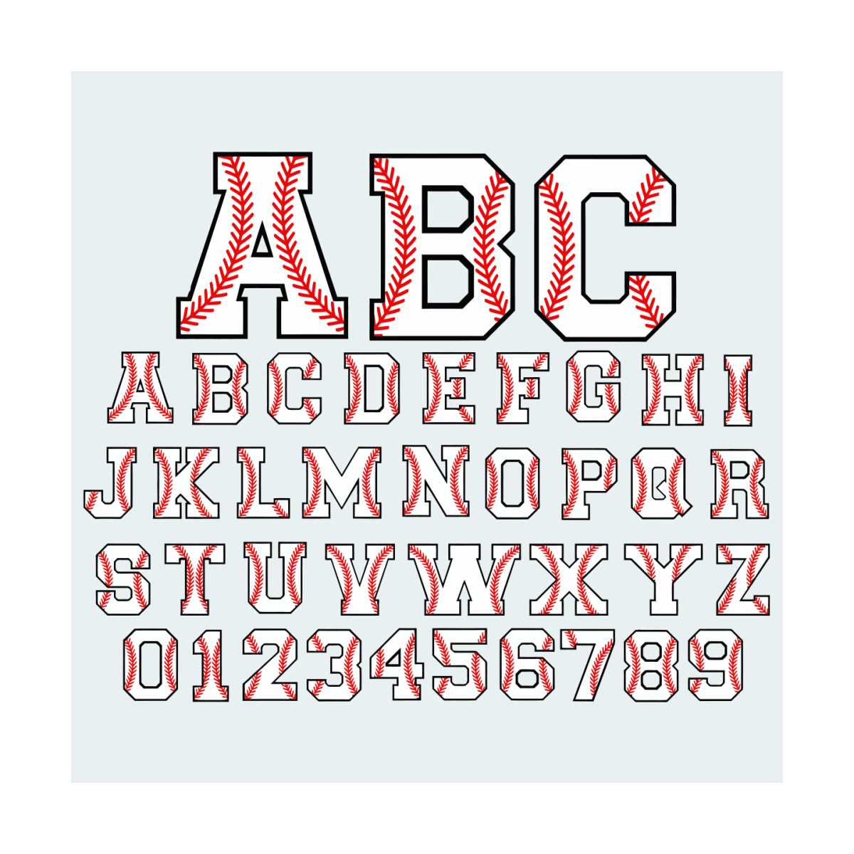 Alphabet Baseball Font Svg, Sport Svg, Alphabet Svg, Basebal | Inspire ...