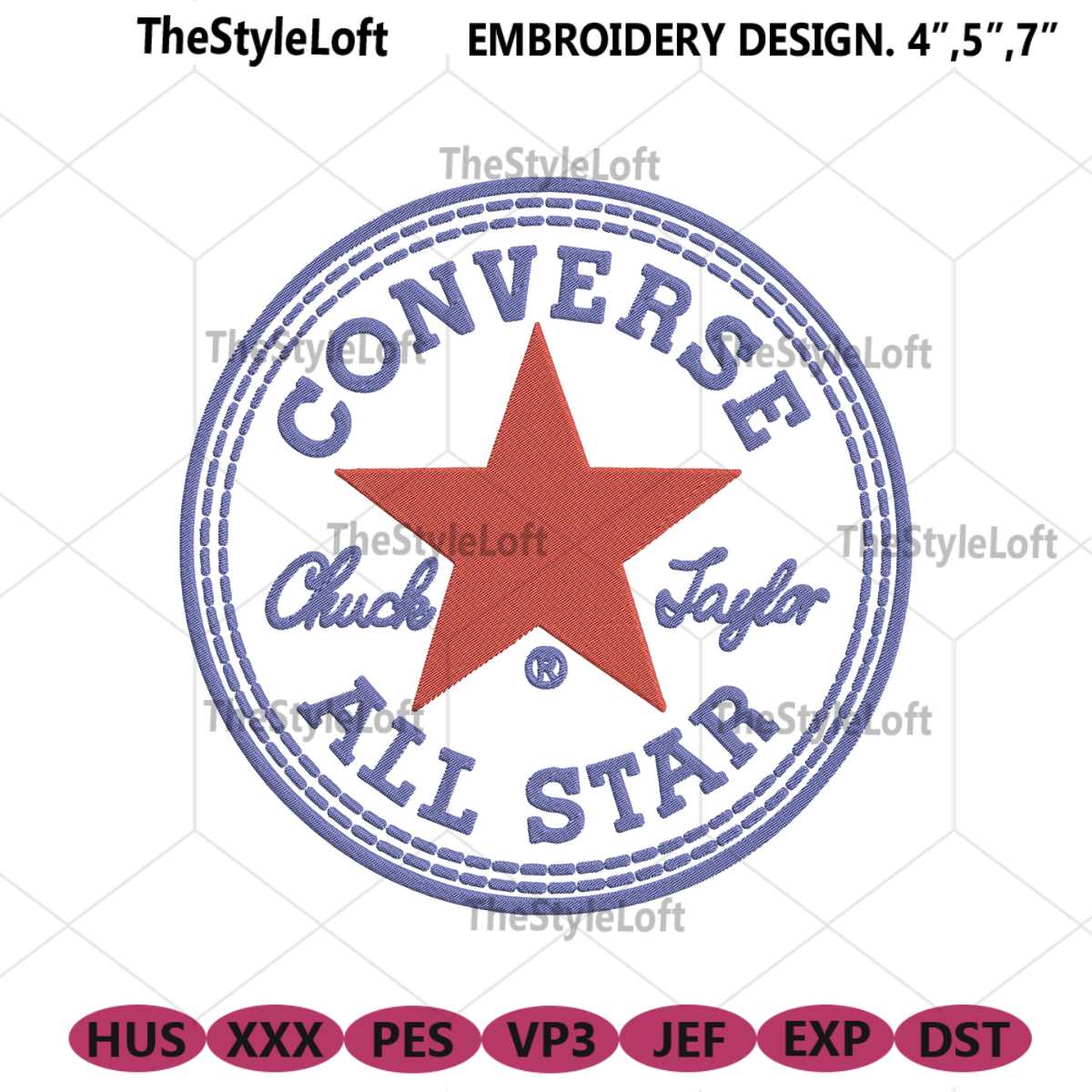 Converse All Star Chuck Taylor Logo Embroidery Design | Inspire Uplift